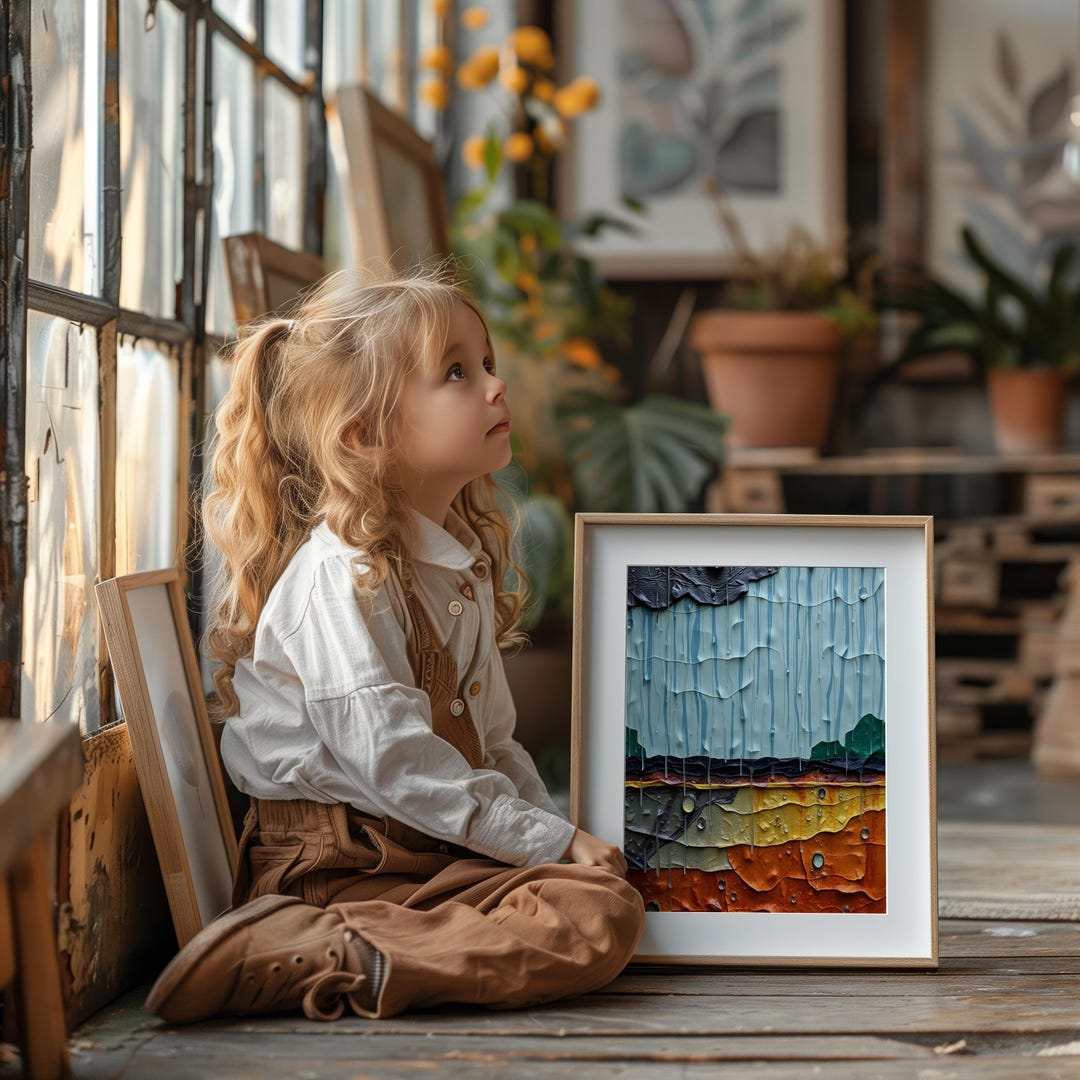 Textured Rainscape unframed Silk Posters for Home Decor, Art Prints ...