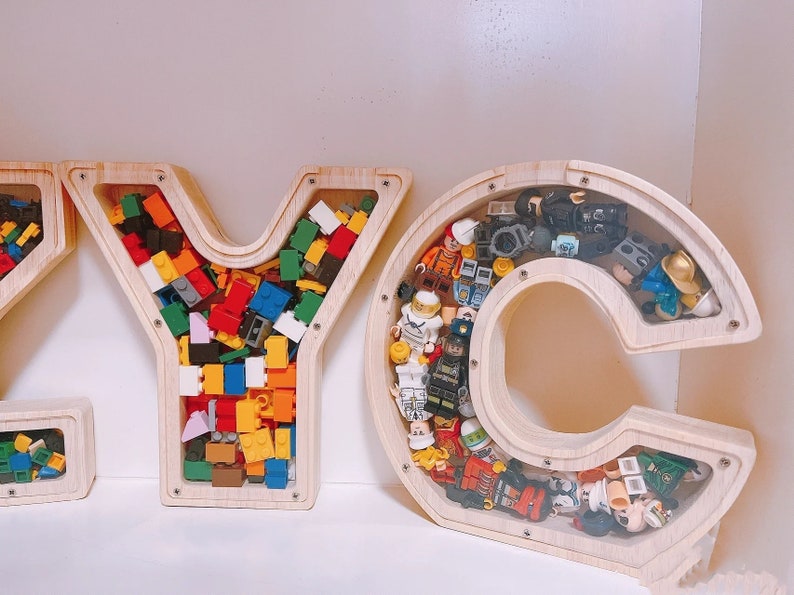 Personalized Wooden Kids Alphabet Piggy Bank Custom Name Piggy - Etsy