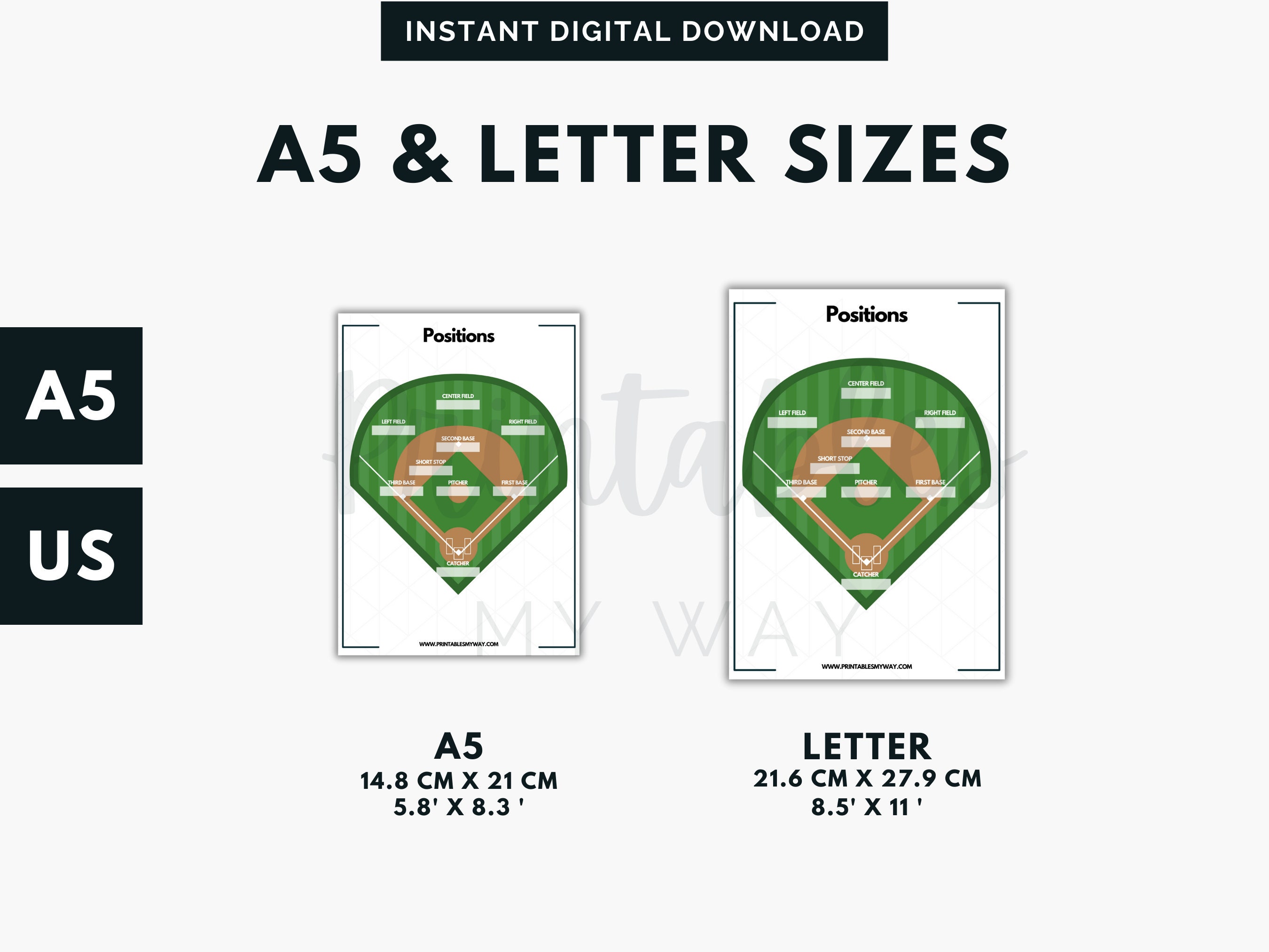 Baseball Coaching Planner – Printable Lineup, Batting Order & Field ...