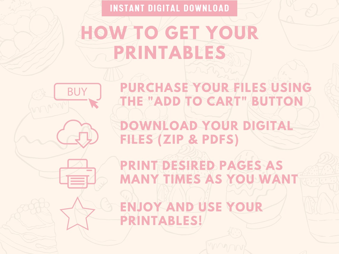 Printable Ice Cream Tokens | Gelato Coupons | Ice Cream Birthday | Ice ...