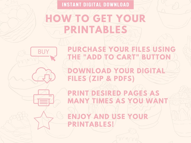 Printable Ice Cream Tokens | Gelato Coupons | Ice Cream Birthday | Ice ...