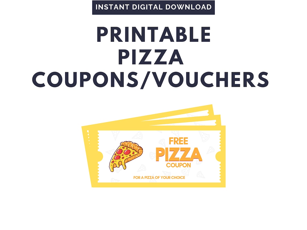 Printable Pizza Token | Pizza Coupon | Pizza Night | Coupons for Date ...