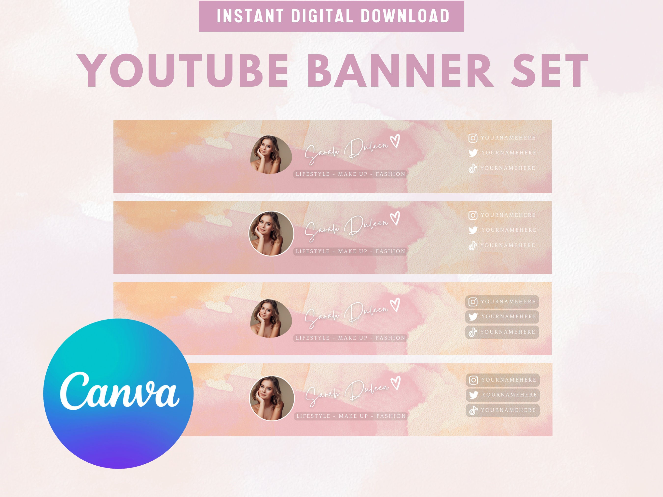 Youtube Banner Template | Youtube Banner Branding | Youtube Banner ...