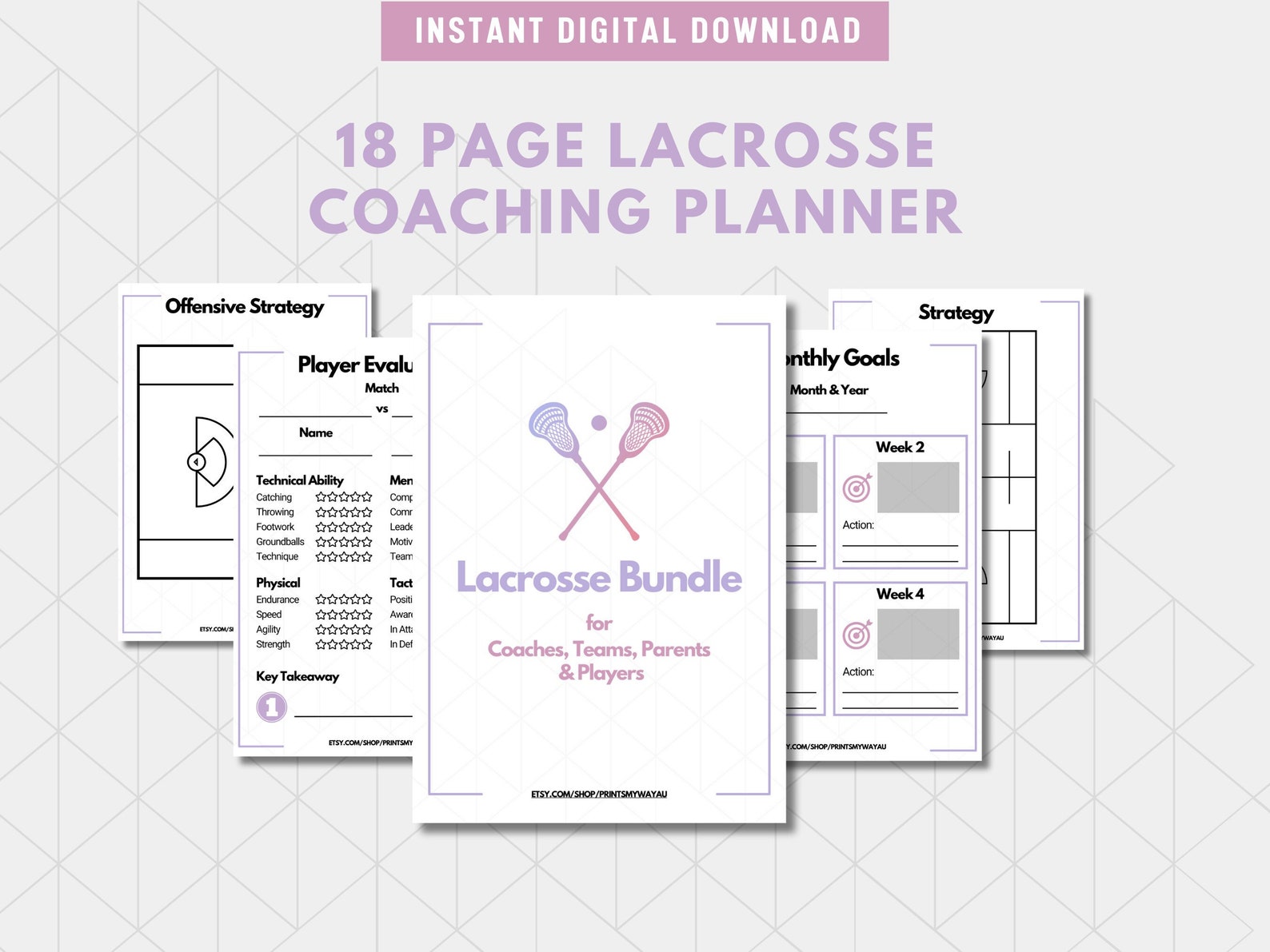 Lacrosse Coaching Sheet | Lacrosse Player Evaluation | Lacrosse Game ...