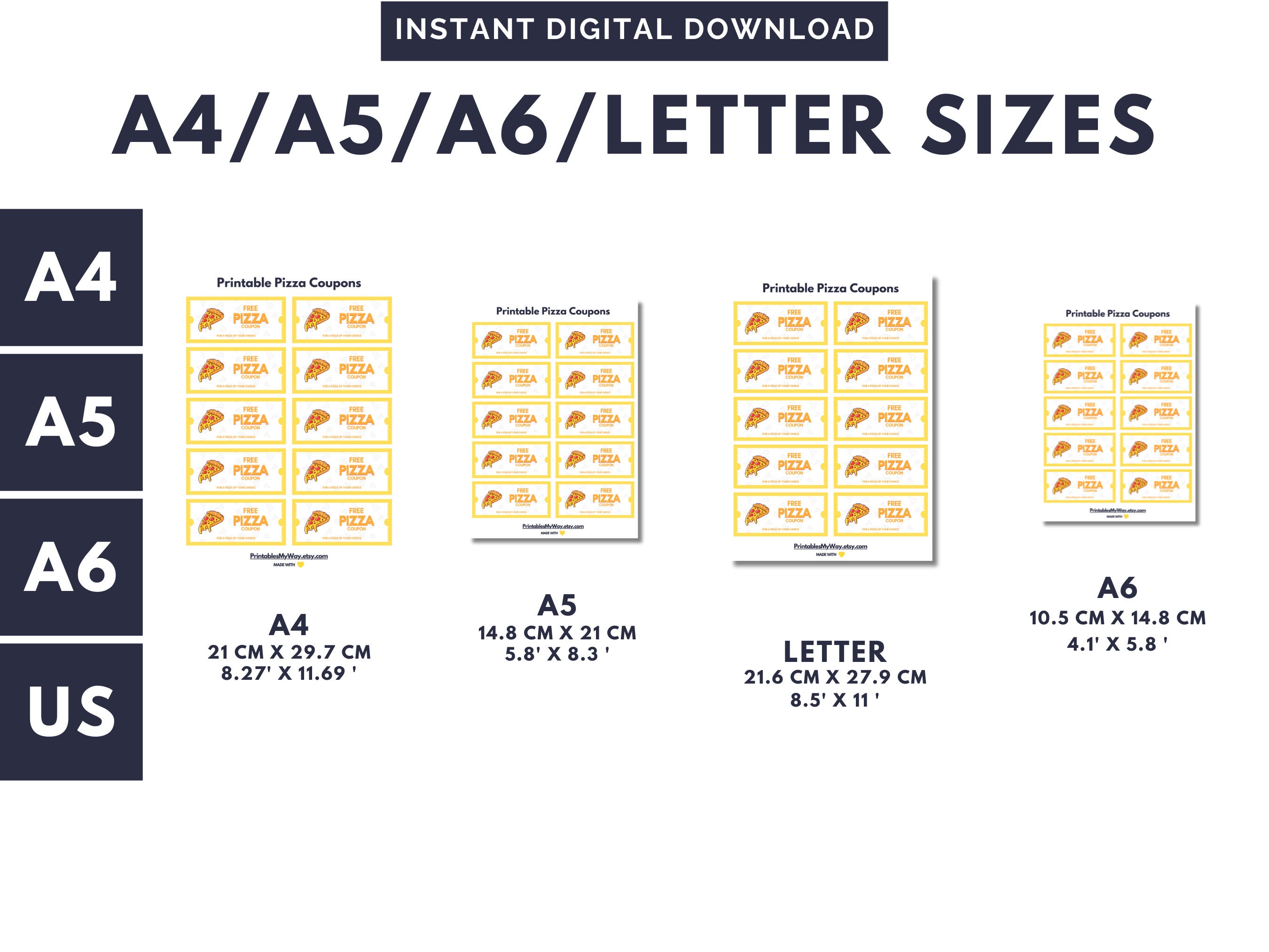 Printable Pizza Token | Pizza Coupon | Pizza Night | Coupons for Date ...