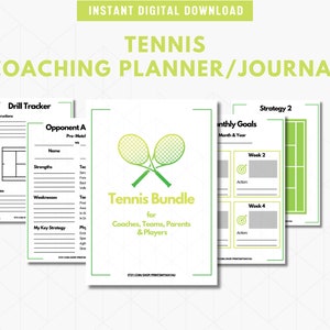 Tennis Coaching Planner – Printable Match Evaluation, Opponent Tracker ...