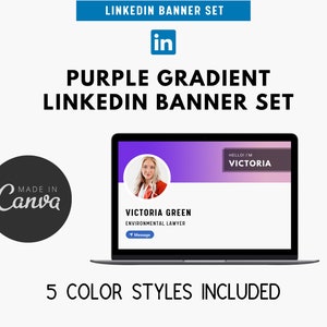 Linkedin Banner Set | Professional Linkedin Banner Canva Template ...