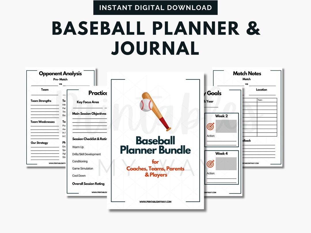 Baseball Coaching Planner – Printable Lineup, Batting Order & Field ...