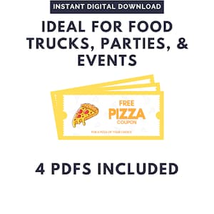 Printable Pizza Token | Pizza Coupon | Pizza Night | Coupons for Date ...