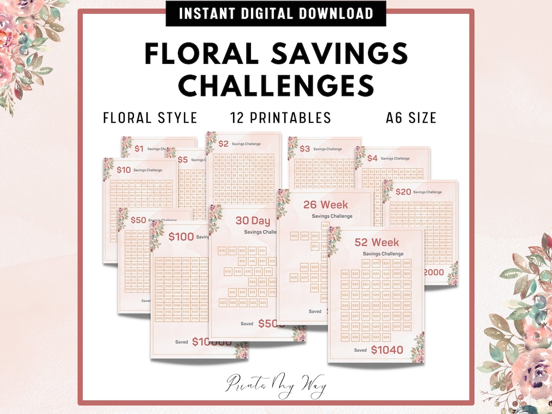 Cute Savings Challenge, Save Money, Emergency Fund, Sparchallenge ...