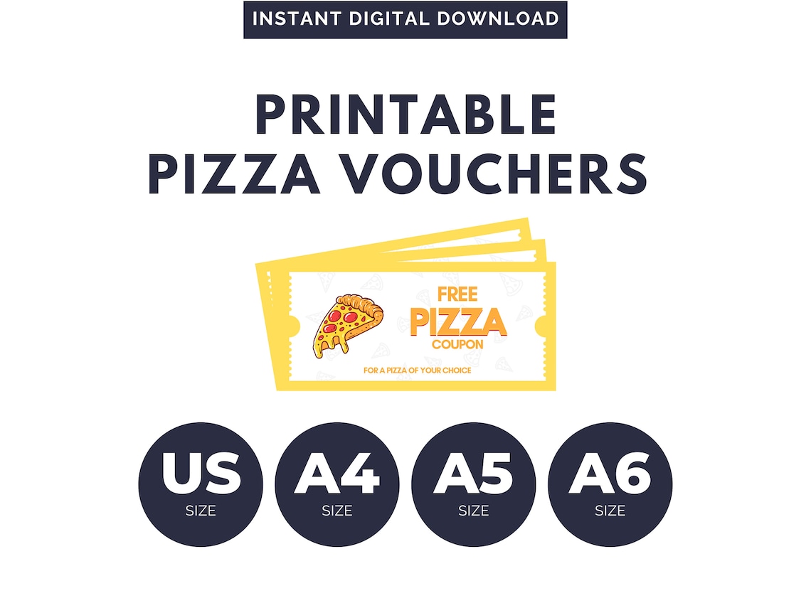 Printable Pizza Token | Pizza Coupon | Pizza Night | Coupons for Date ...