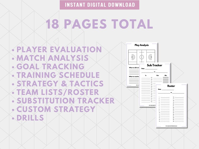 Lacrosse Coaching Template Bundle for Game Strategy and Player ...