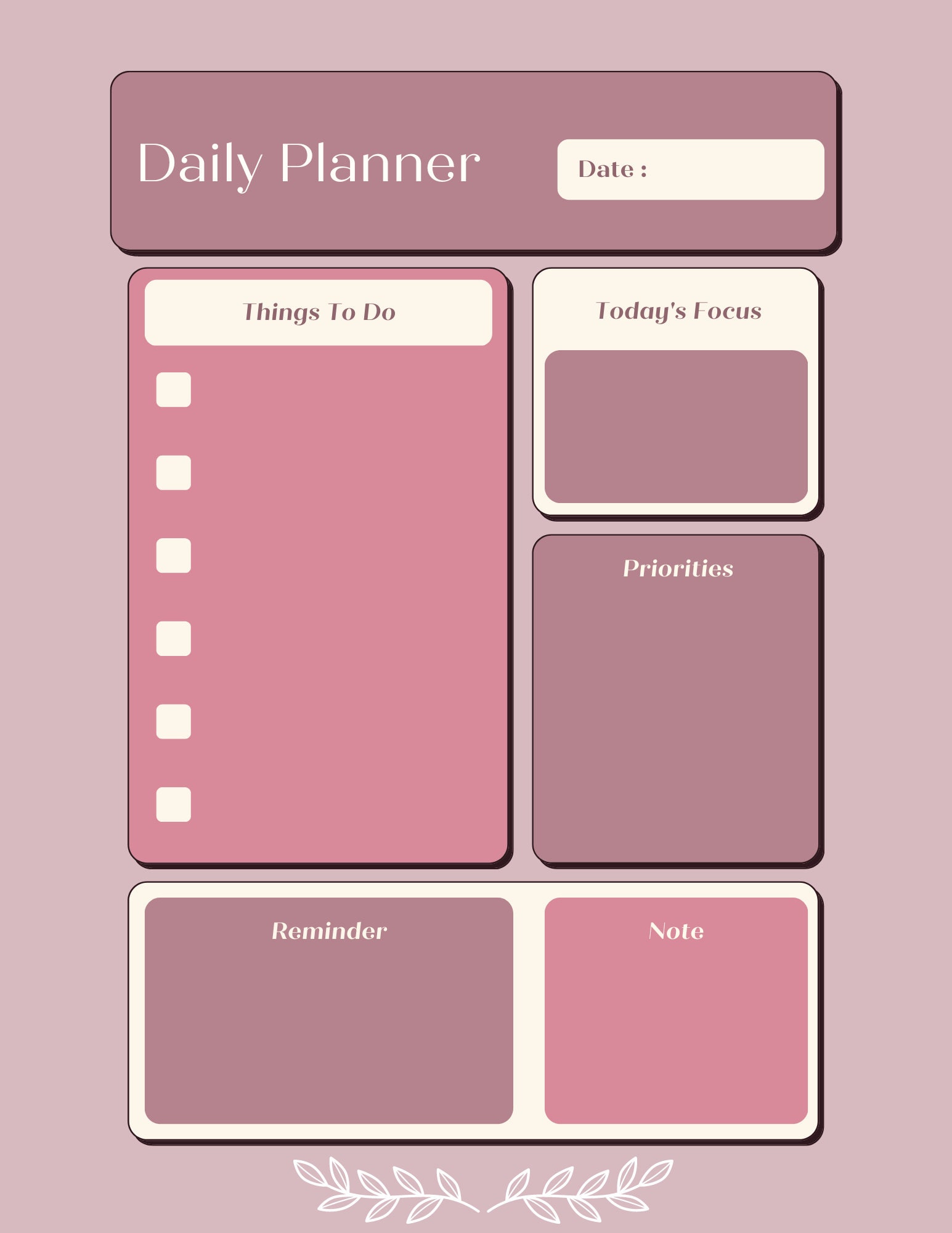 2023 Mini Planner Printable, Instant Download, Daily Schedule, Weekly ...