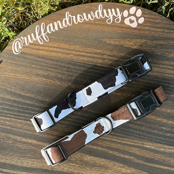 Cow Print Cat Collar - Etsy