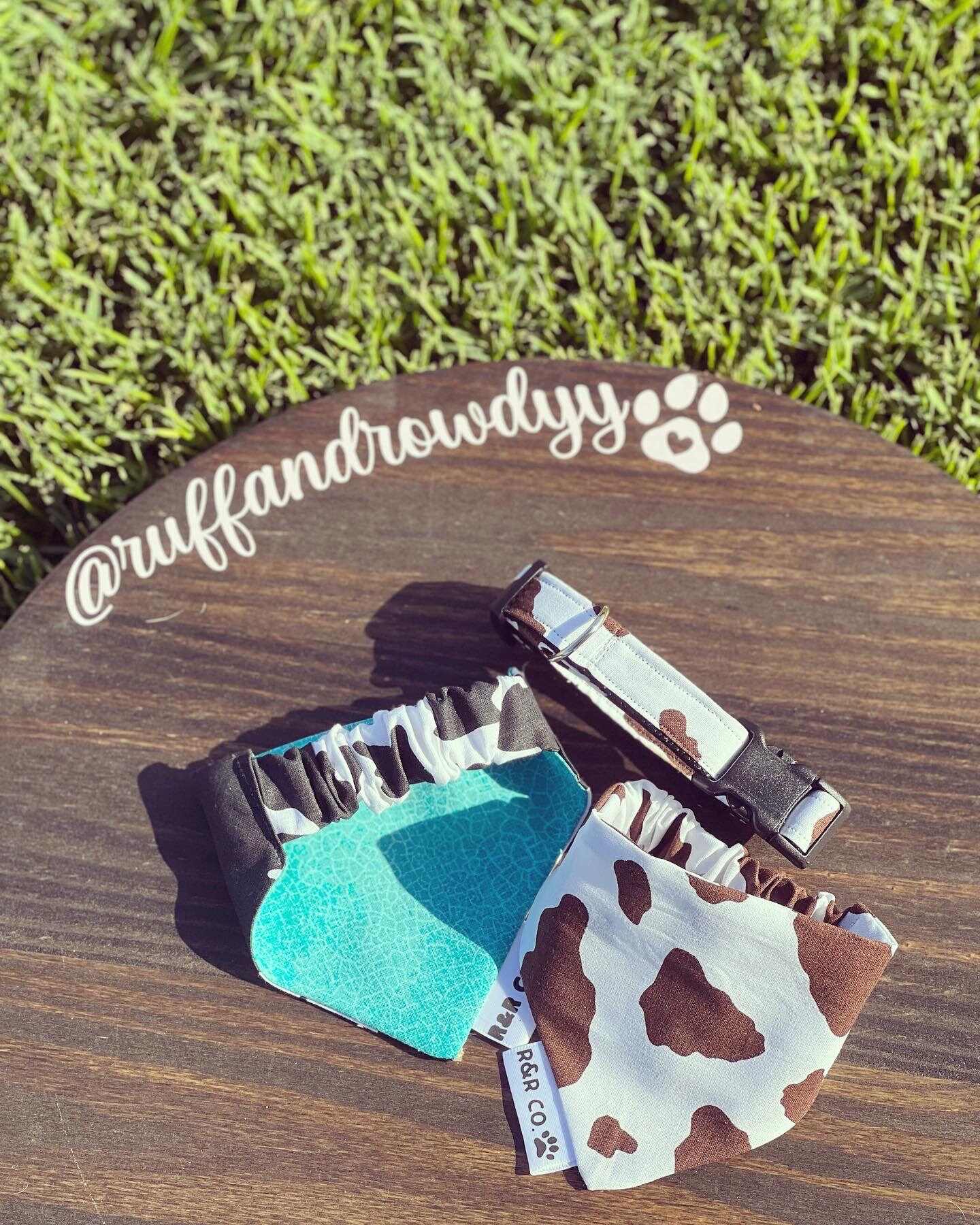 Cow Print Dog Bandanas - Etsy