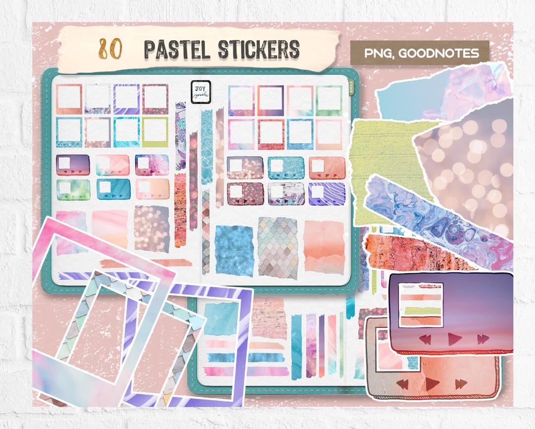 Digital Stickers Aesthetic Goodnotes Sticker Pastel Onenote Sticker ...