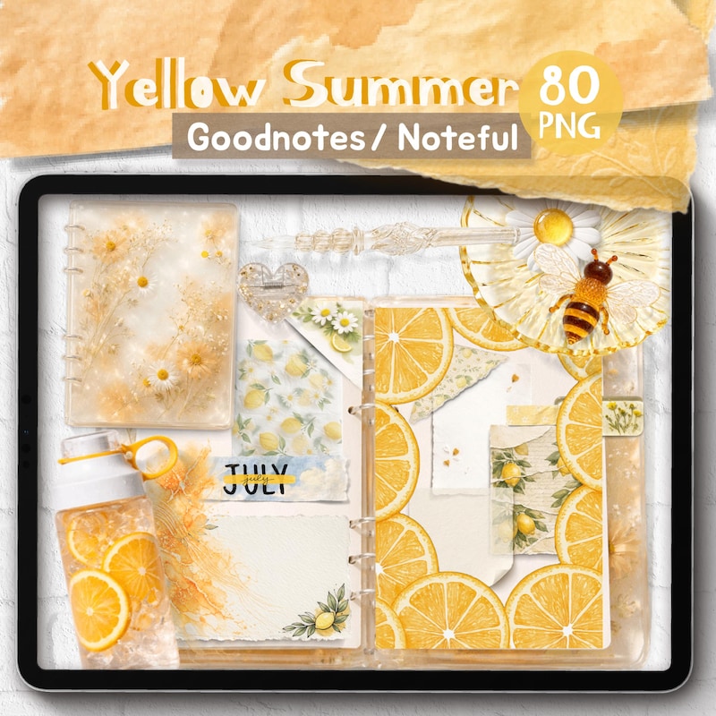 Aesthetic Yellow Stickers - Etsy