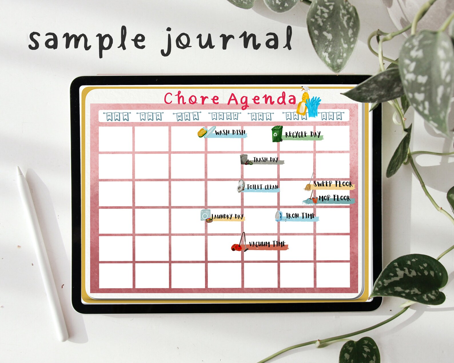 Digital Stickers Daily Goodnotes Sticker Icon Onenote Sticker - Etsy