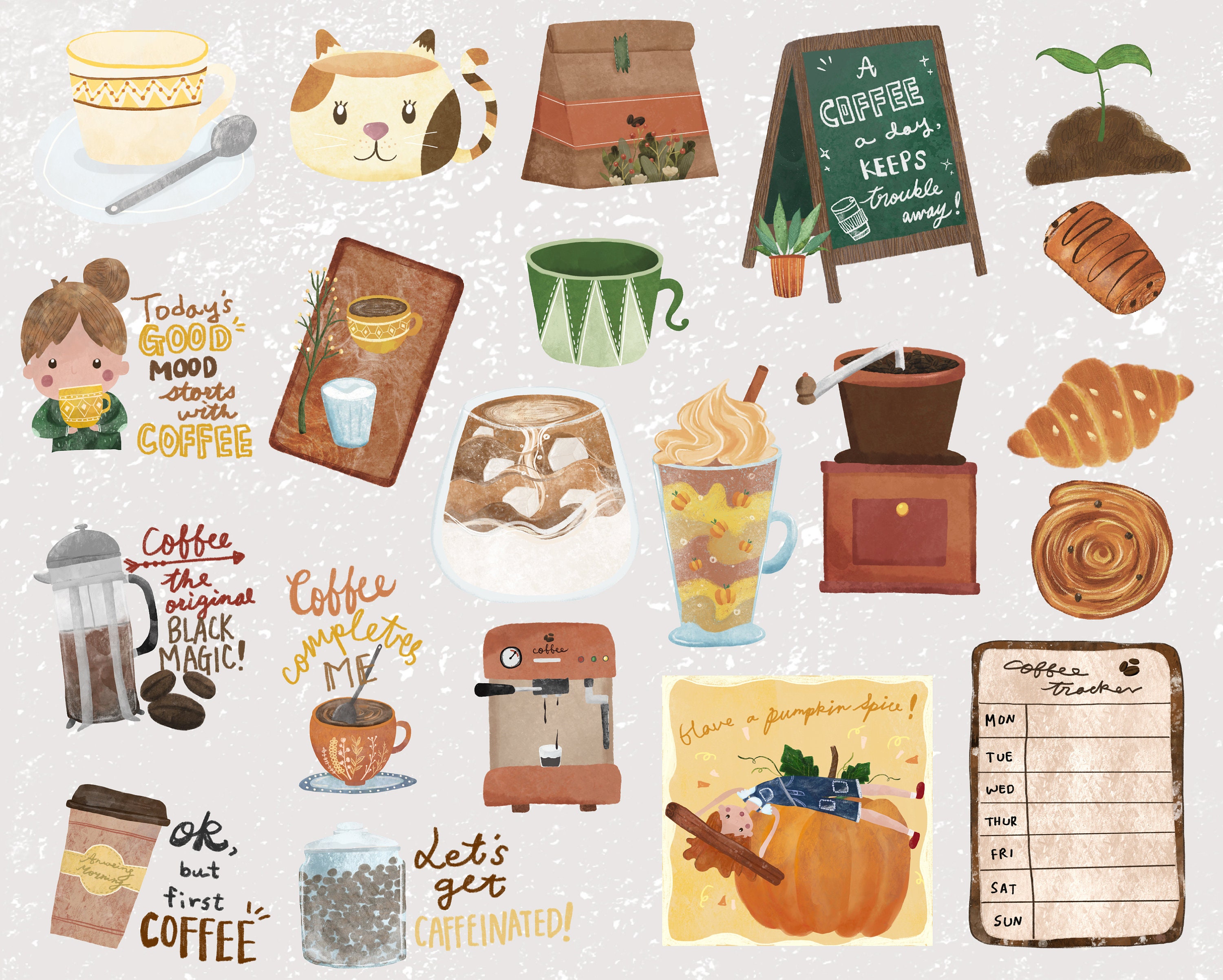 Coffee Cliparts PNG Coffee Addict Cafe Graphics Commercial Use Clip Art ...