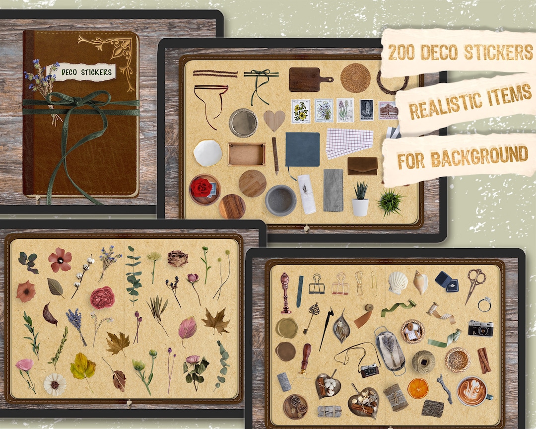 Digital Bullet Junk Journal Book Templates Goodnotes Digital Vintage ...