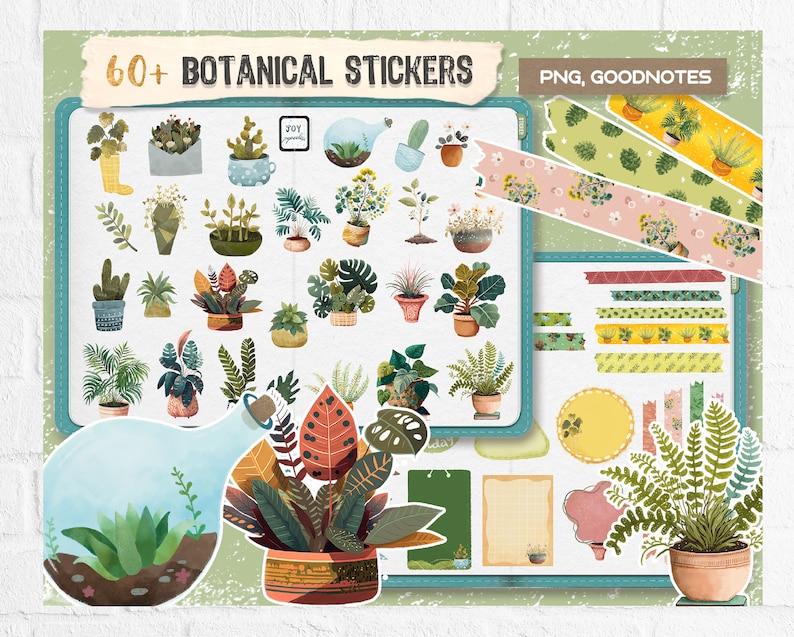 Digital Stickers Botanical Goodnotes Sticker House Plants Onenote ...