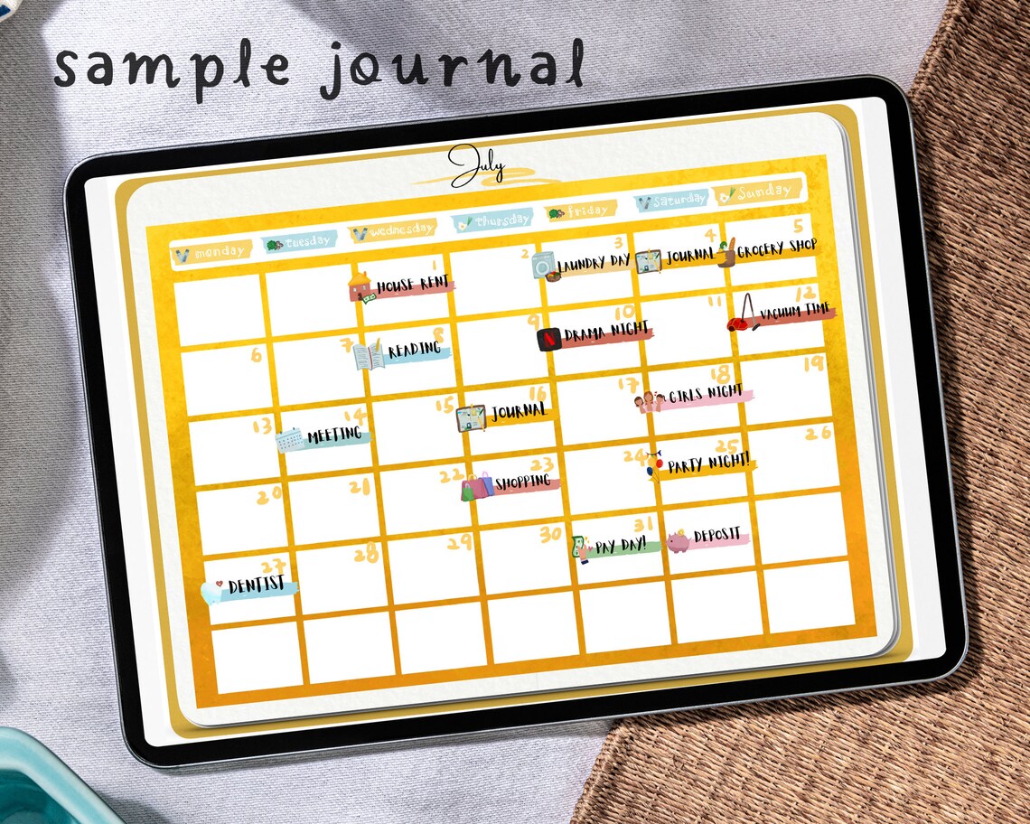 Digital Stickers Daily Goodnotes Sticker Icon Onenote Sticker - Etsy