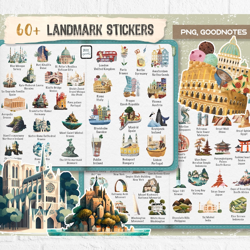 European City Stickers - Etsy