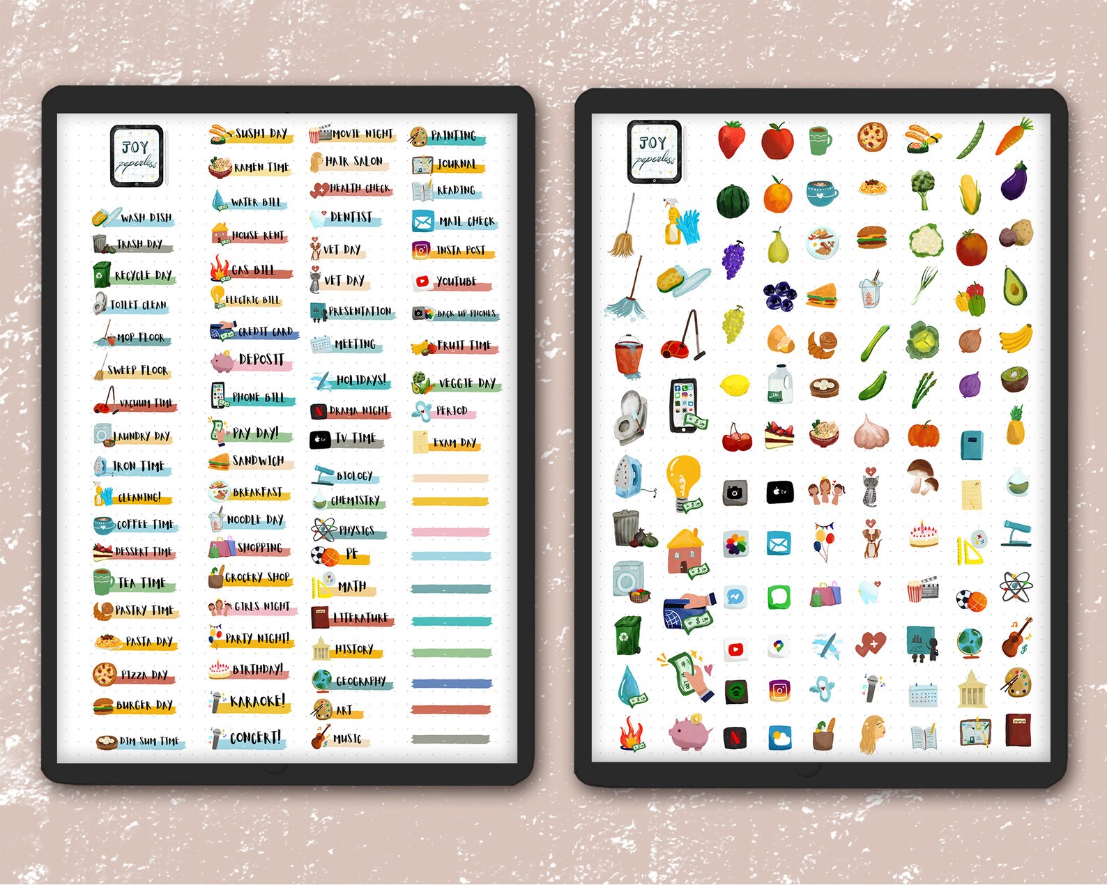 Digital Stickers Daily Goodnotes Sticker Icon Onenote Sticker - Etsy