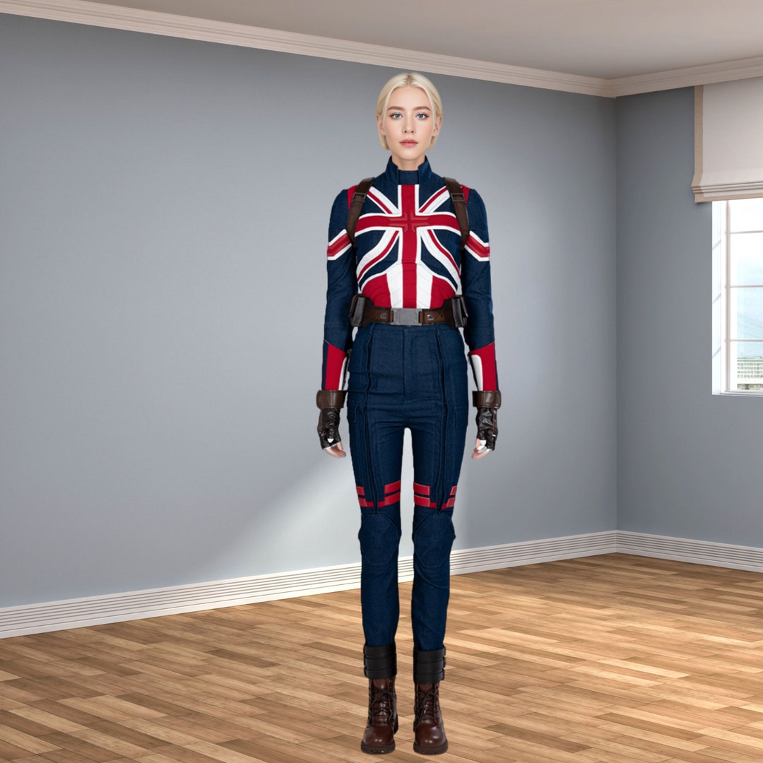 Captain Carter Cosplay Costume, Captain America Peggy Carter Suit ...
