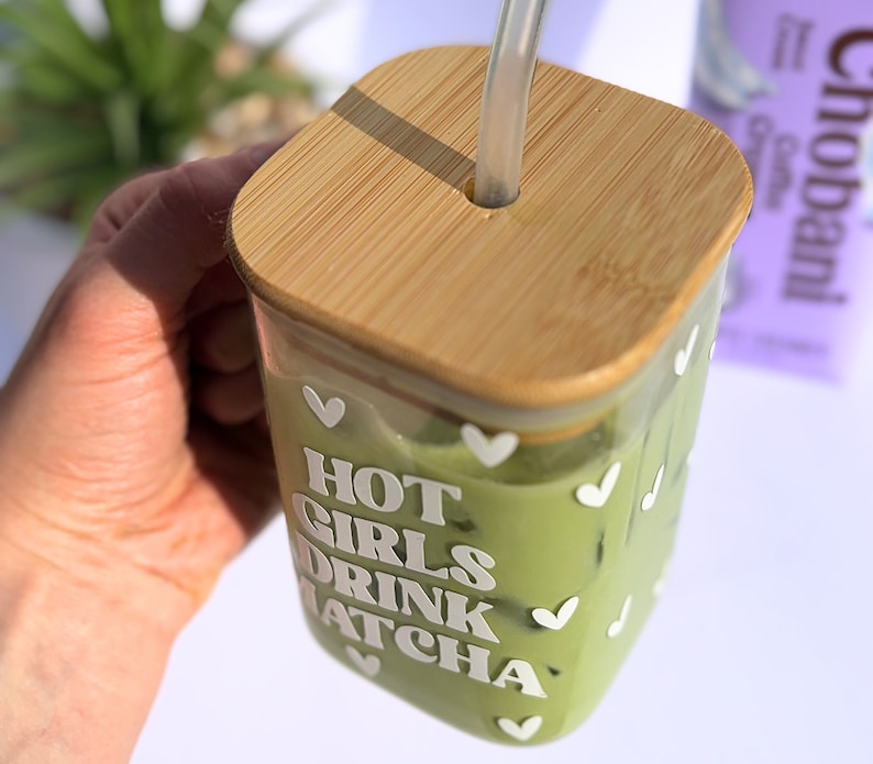 Matcha Glass Mug Trendy Cup Glass Matcha Lover Gift Hot Girls Love ...