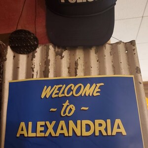 The Walking Dead Alexandria Sign - Etsy
