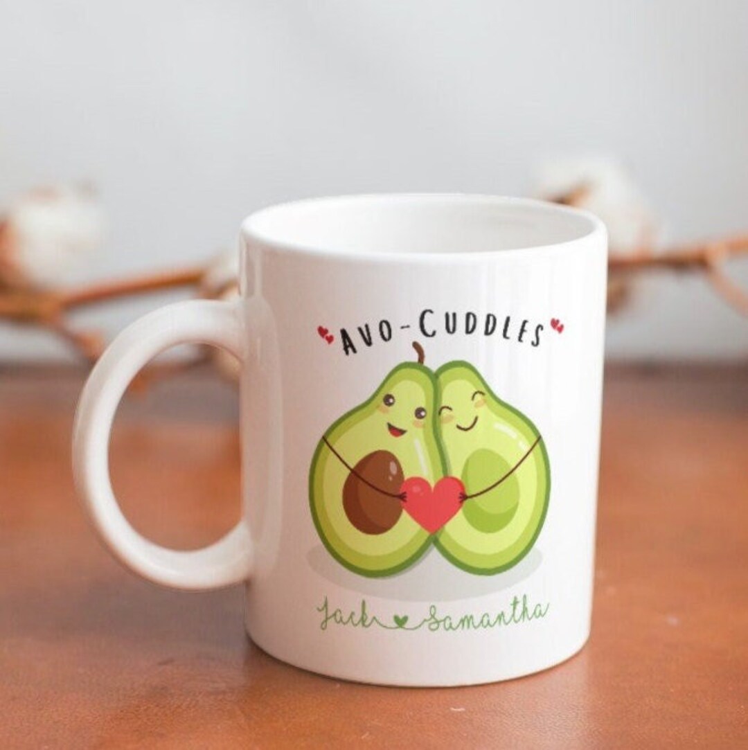Cute Avocado Mug | Valentine's Day Personalized Mugs | Custom Coffee ...