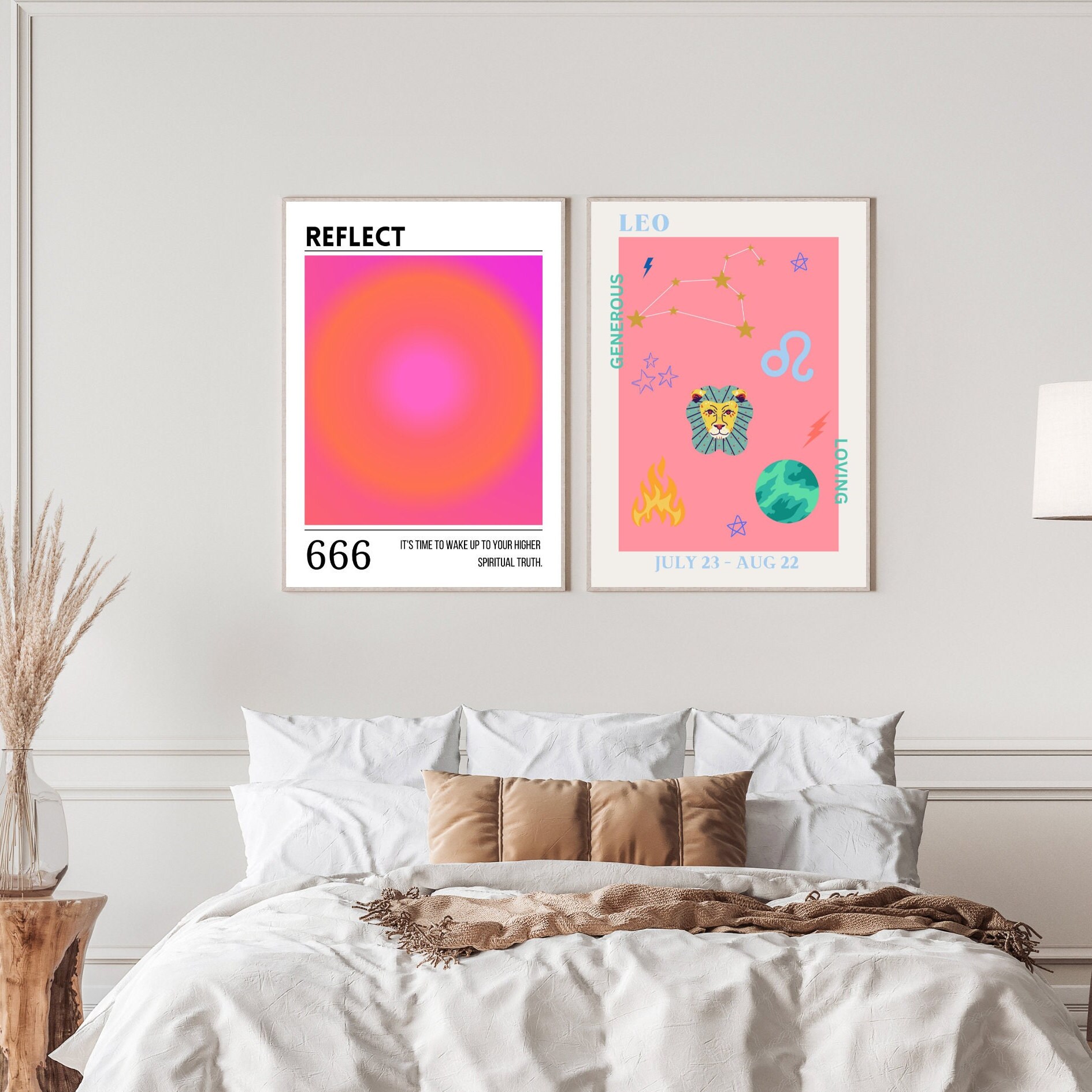 ANGEL NUMBER 666 Poster, Digital Poster, Wall Art, Printable, Designer ...