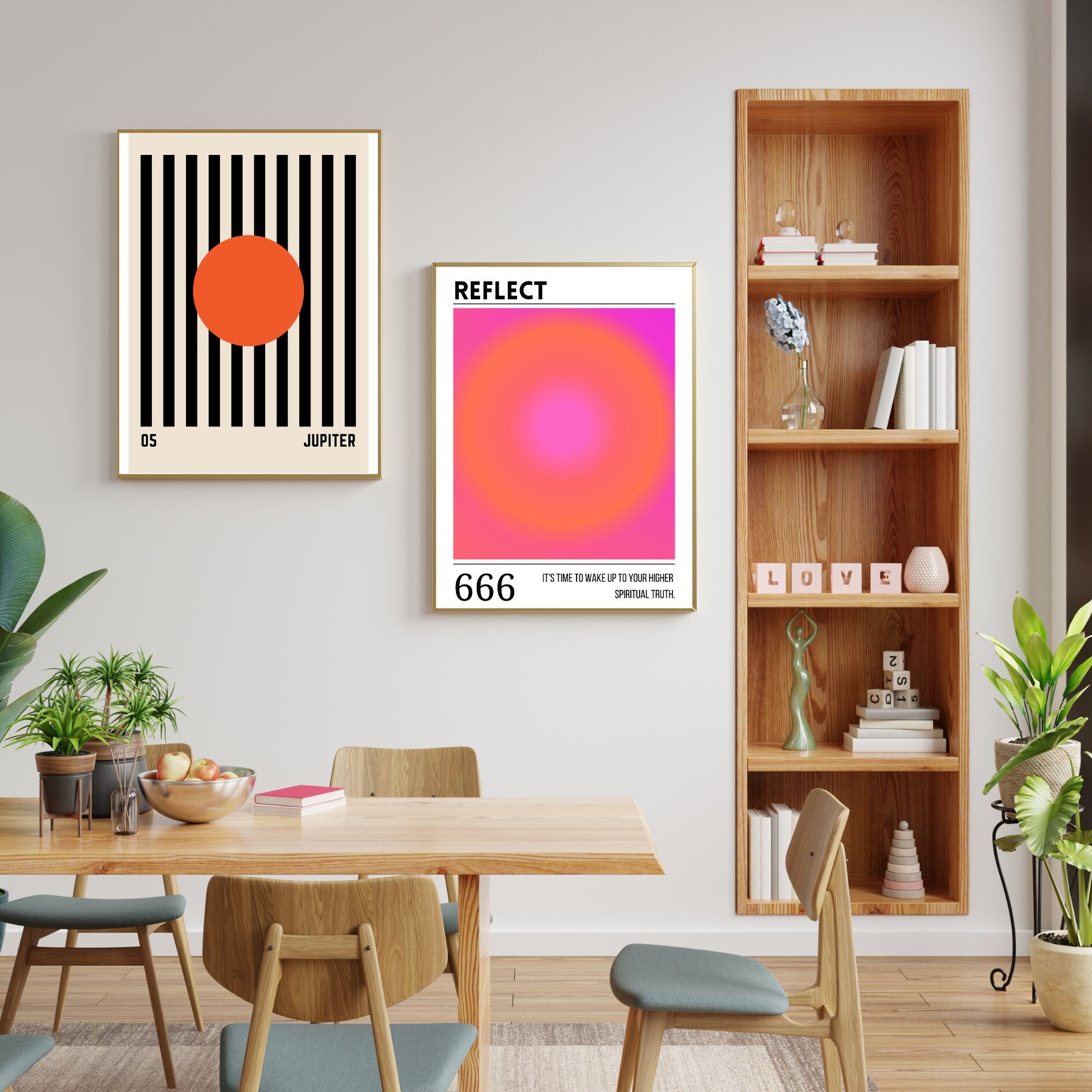 ANGEL NUMBER 666 Poster, Digital Poster, Wall Art, Printable, Designer ...