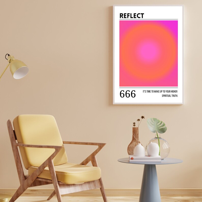 ANGEL NUMBER 666 Poster, Digital Poster, Wall Art, Printable, Designer ...