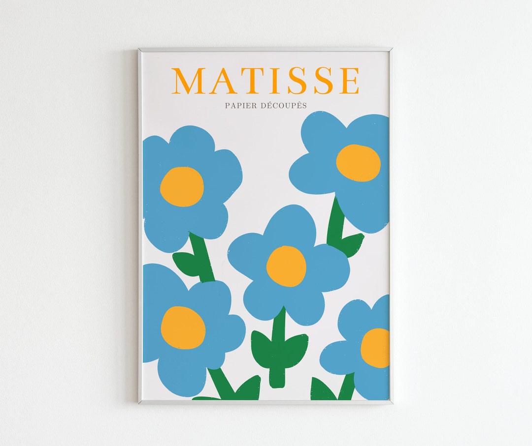 Matisse Blue Flower Poster, Digital Print, Wall Art, Printable ...