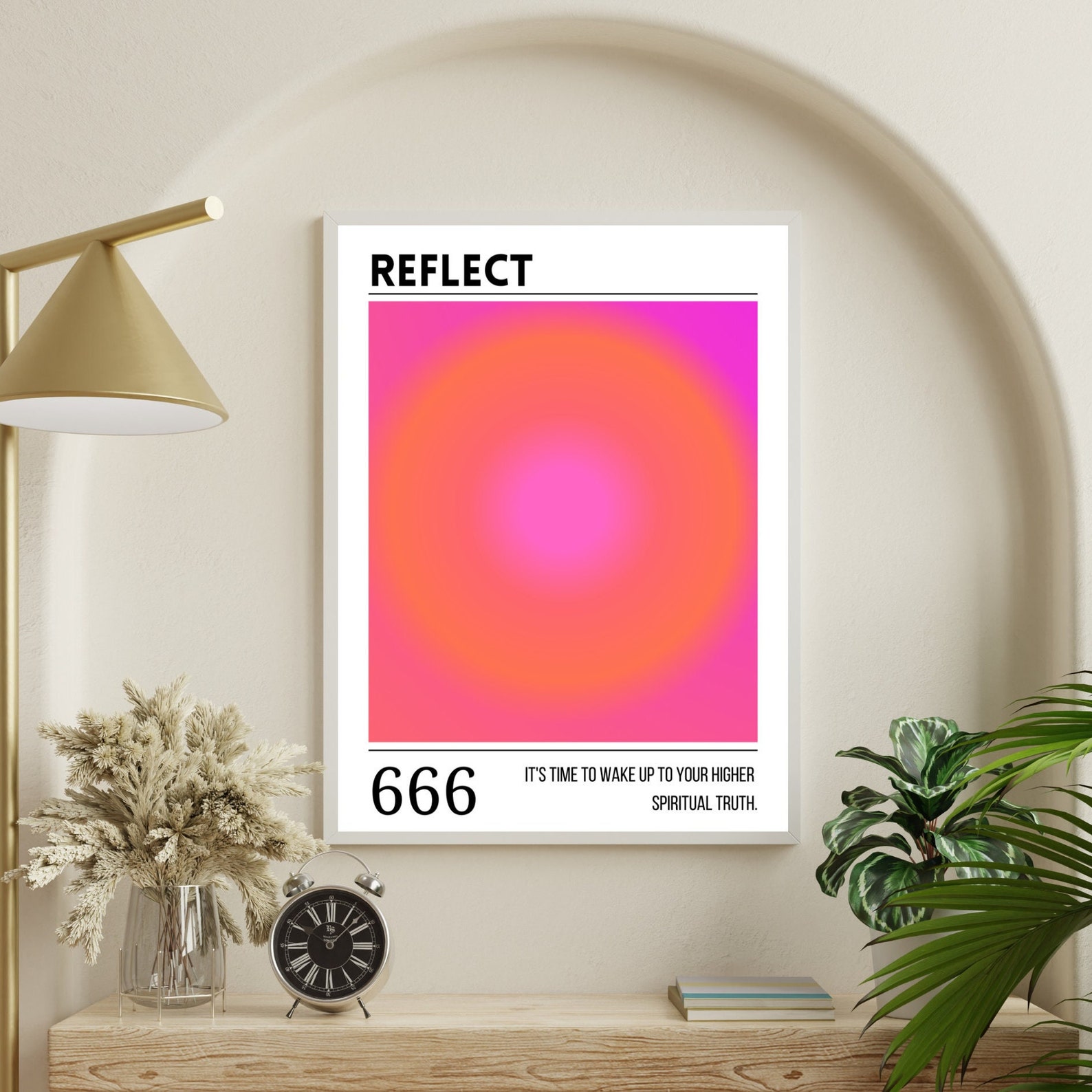 ANGEL NUMBER 666 Poster, Digital Poster, Wall Art, Printable, Designer ...