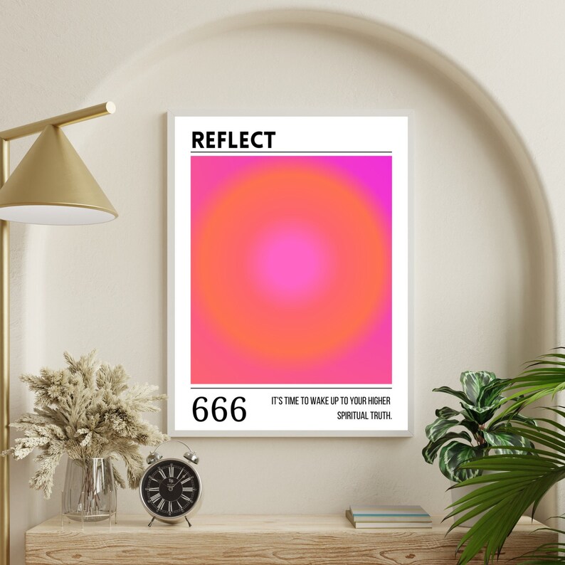 ANGEL NUMBER 666 Poster, Digital Poster, Wall Art, Printable, Designer ...