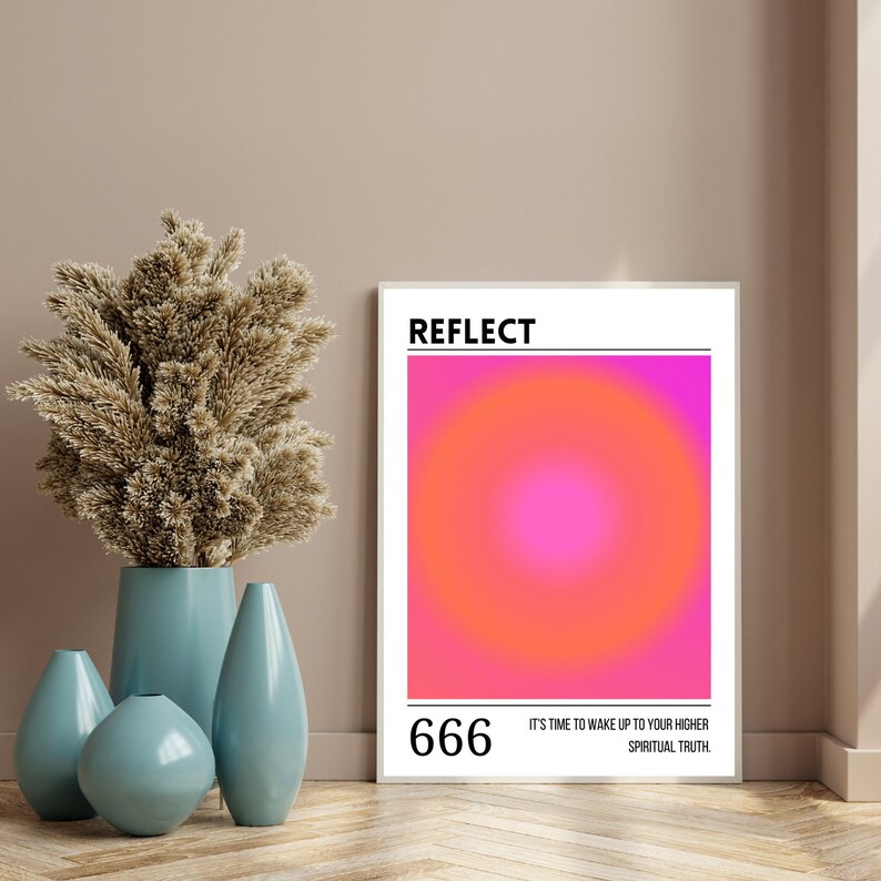 ANGEL NUMBER 666 Poster, Digital Poster, Wall Art, Printable, Designer ...