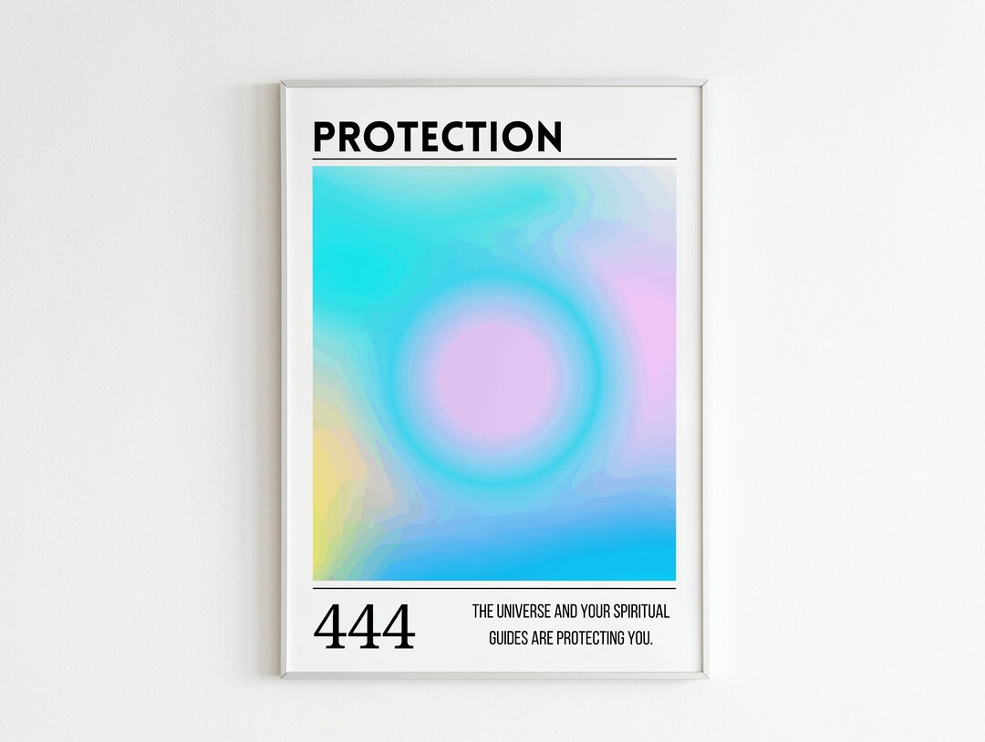 ANGEL NUMBER 444 Poster, Digital Poster, Wall Art, Printable, Designer ...