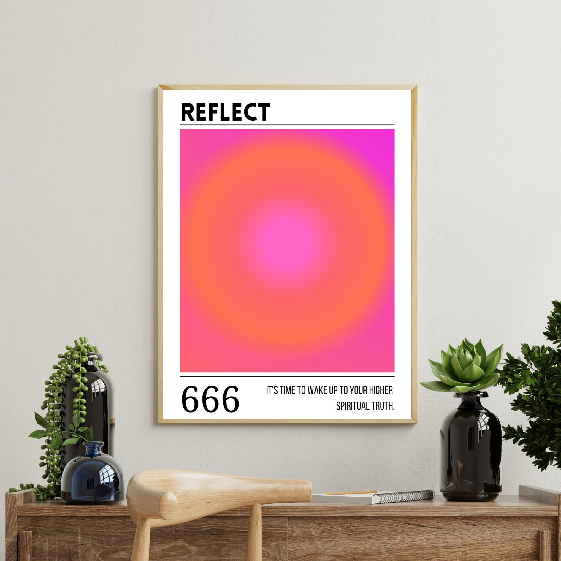 ANGEL NUMBER 666 Poster, Digital Poster, Wall Art, Printable, Designer ...