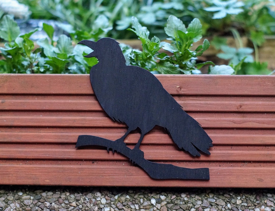 Garden Animals - Crow - Planter Décor- Garden Art- Bird Life - Etsy