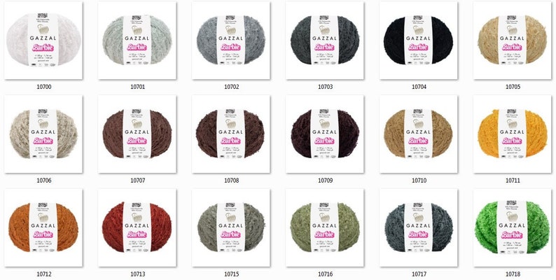 Gazzal Barbie Knitting Yarn Wool Yarn 50 Grams 150 Meters - Etsy