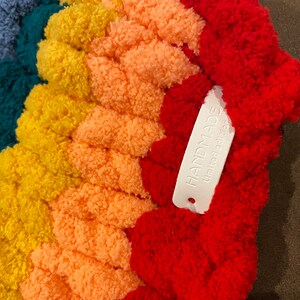 Cuddle the Rainbow Chunky Knit Blanket - Etsy