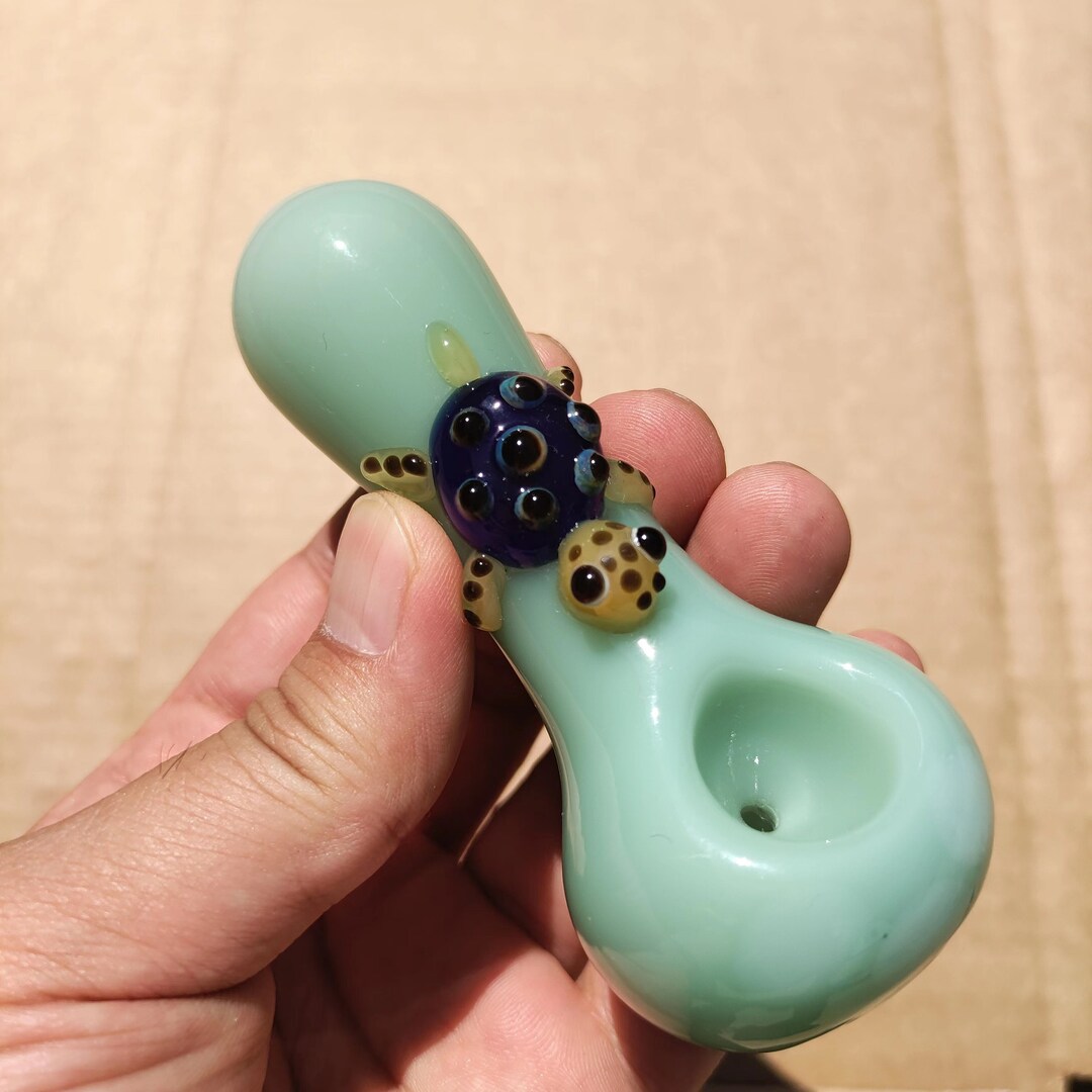 Handmade Turtle Unique Glass Pipes Hand Pipe Pretty Pipes Beautiful ...