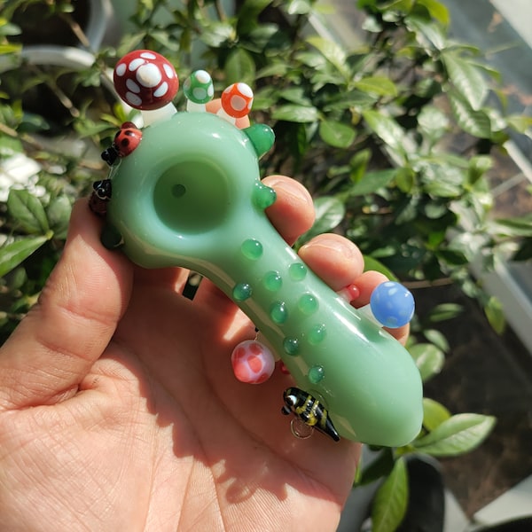 Green Glass Pipe - Etsy