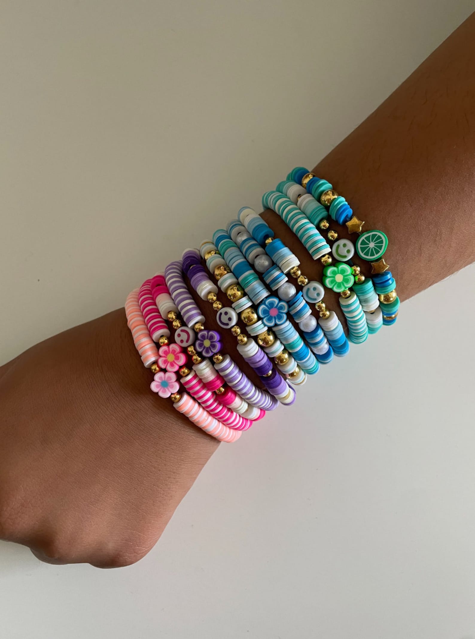 Clay Bead Bracelet Preppy Clay Bead Bracelet Etsy