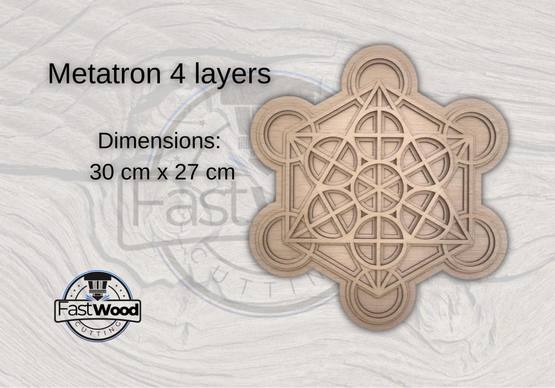 Intricate 4-layer Metatron's Cube Hand Painted Wood Art - Etsy