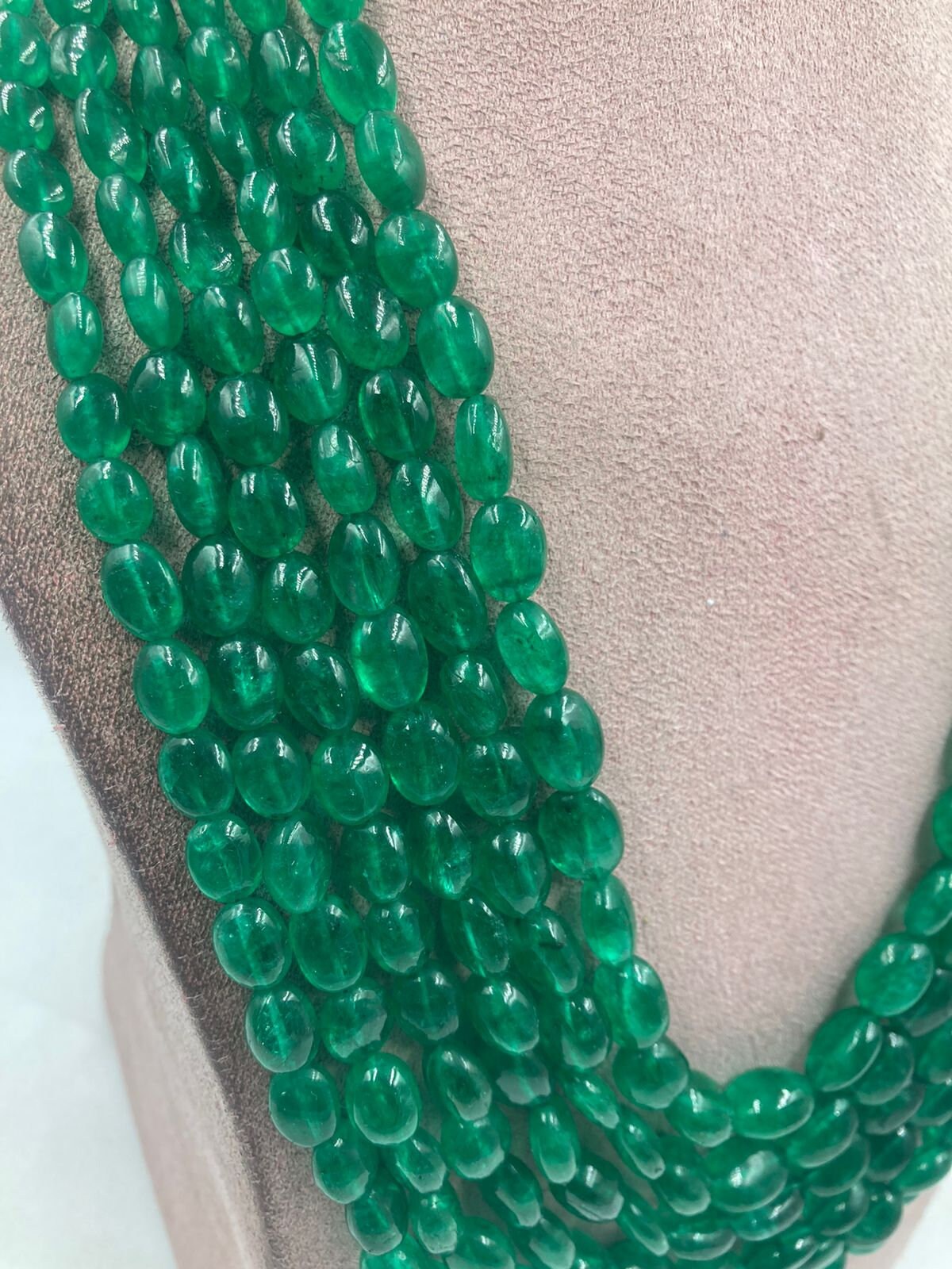 Natural Beryl Plain Tumbled Beads Size 6x8mm to 9x12mm Deep Green Beryl ...