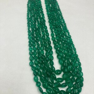 Natural Beryl Plain Tumbled Beads Size 6x8mm to 9x12mm Deep Green Beryl ...